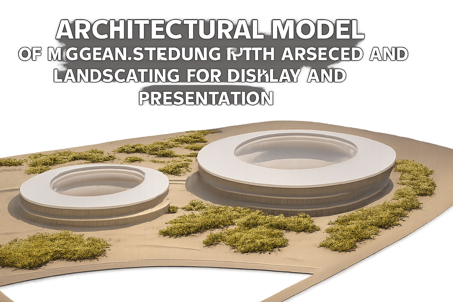 Architectural Model of Modern Stadiums with Detailed Landscaping for ...